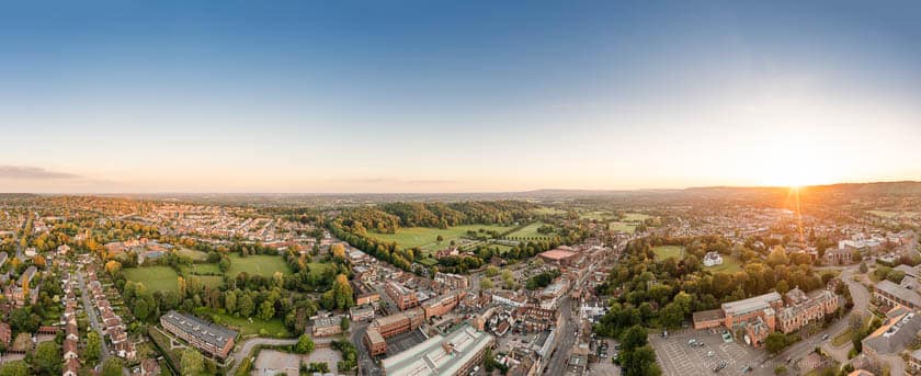Reigate Town Centre Aerial Drone Images - London Surrey Corporate and ...