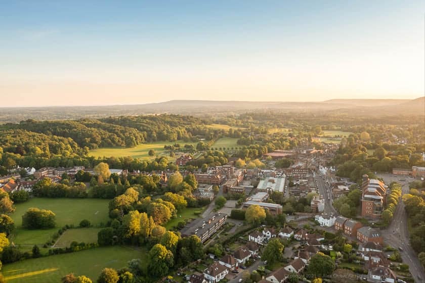 Reigate Town Centre Aerial Drone Images - London Surrey Corporate and ...
